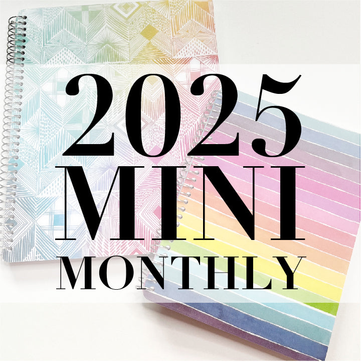 2025 MINI Monthly Spiral Planner – Yellow Paper House